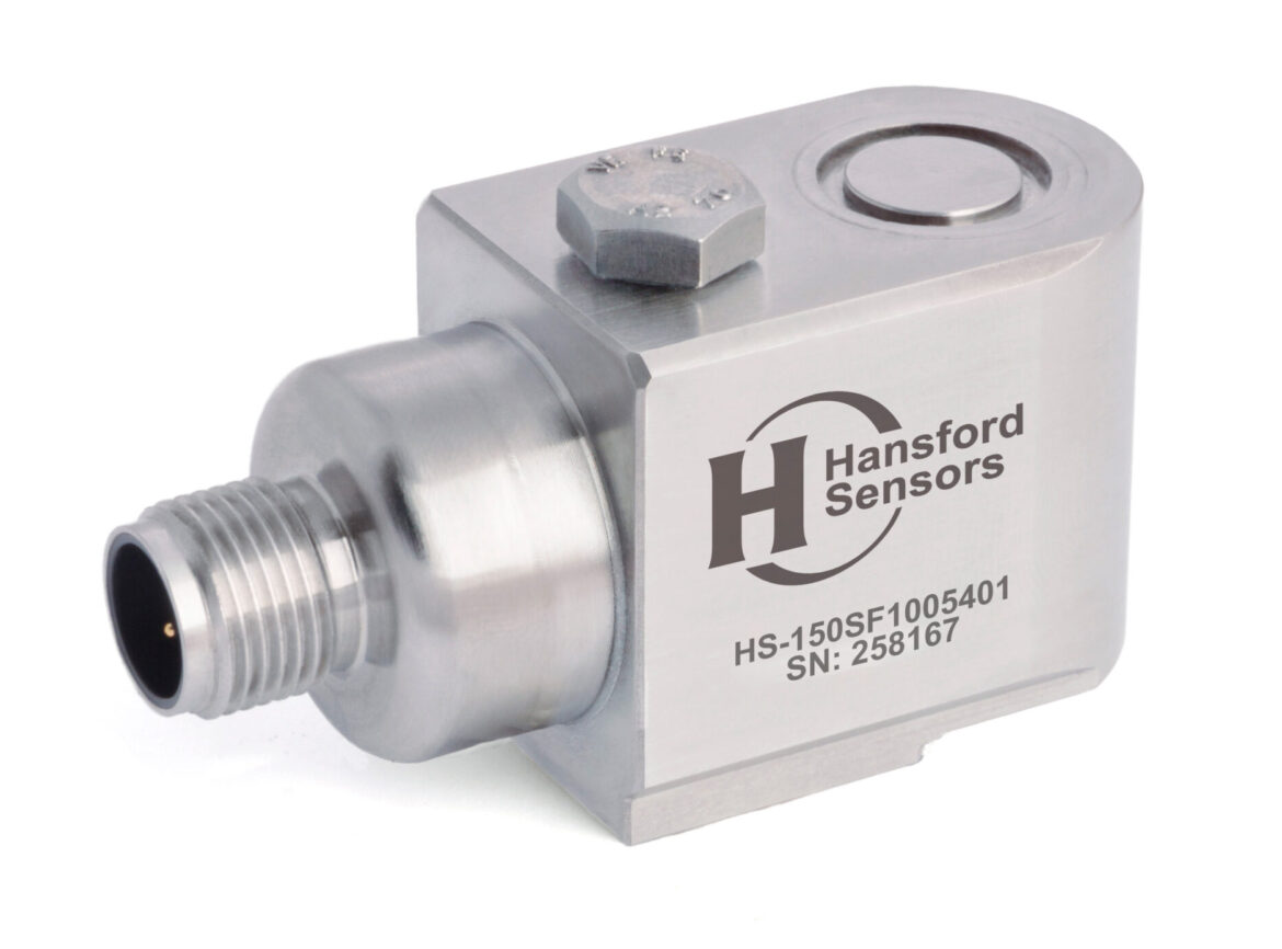 HS-150SF - Side Exit - Filtered 4 Pin M12 Accelerometer - Hansford Sensors