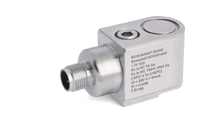 HS-104IS - Side Exit - 4 Pin M12 ATEX Low Power Accelerometer ...