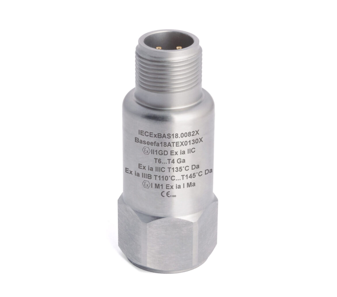 HS-150IT - Top Exit - 3 Pin MS Intrinsically Safe Accelerometer With ...